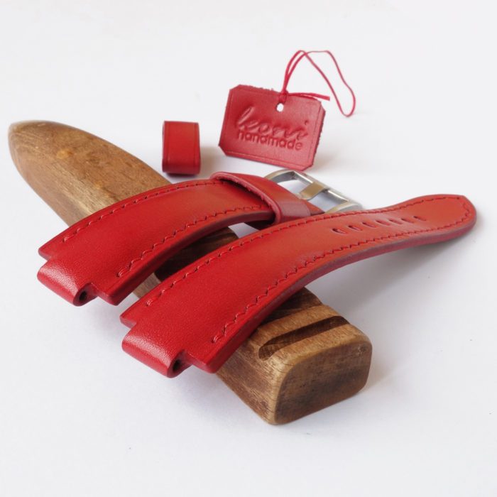 Red Watch Strap for ORIS Aquis - Leoni straps