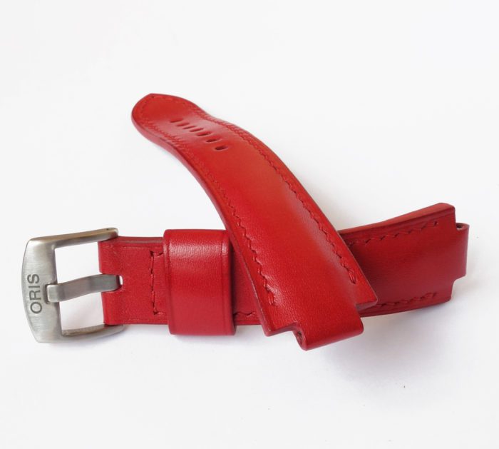 Red Watch Strap for ORIS Aquis - Leoni straps