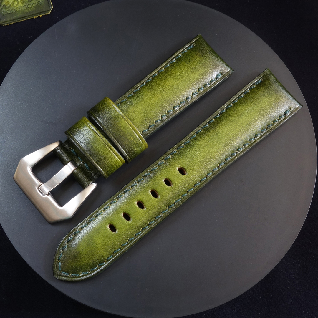 PAM watch strap, Panerai style, Green - Leoni straps