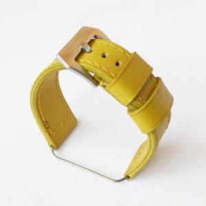 PAM watch strap, Panerai style, Yellow - Leoni straps