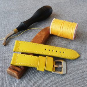 PAM watch strap, Panerai style, Yellow - Leoni straps