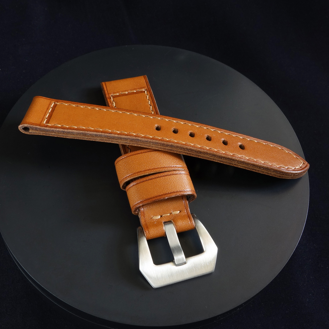 PAM watch strap, Panerai style, Tan - Leoni straps