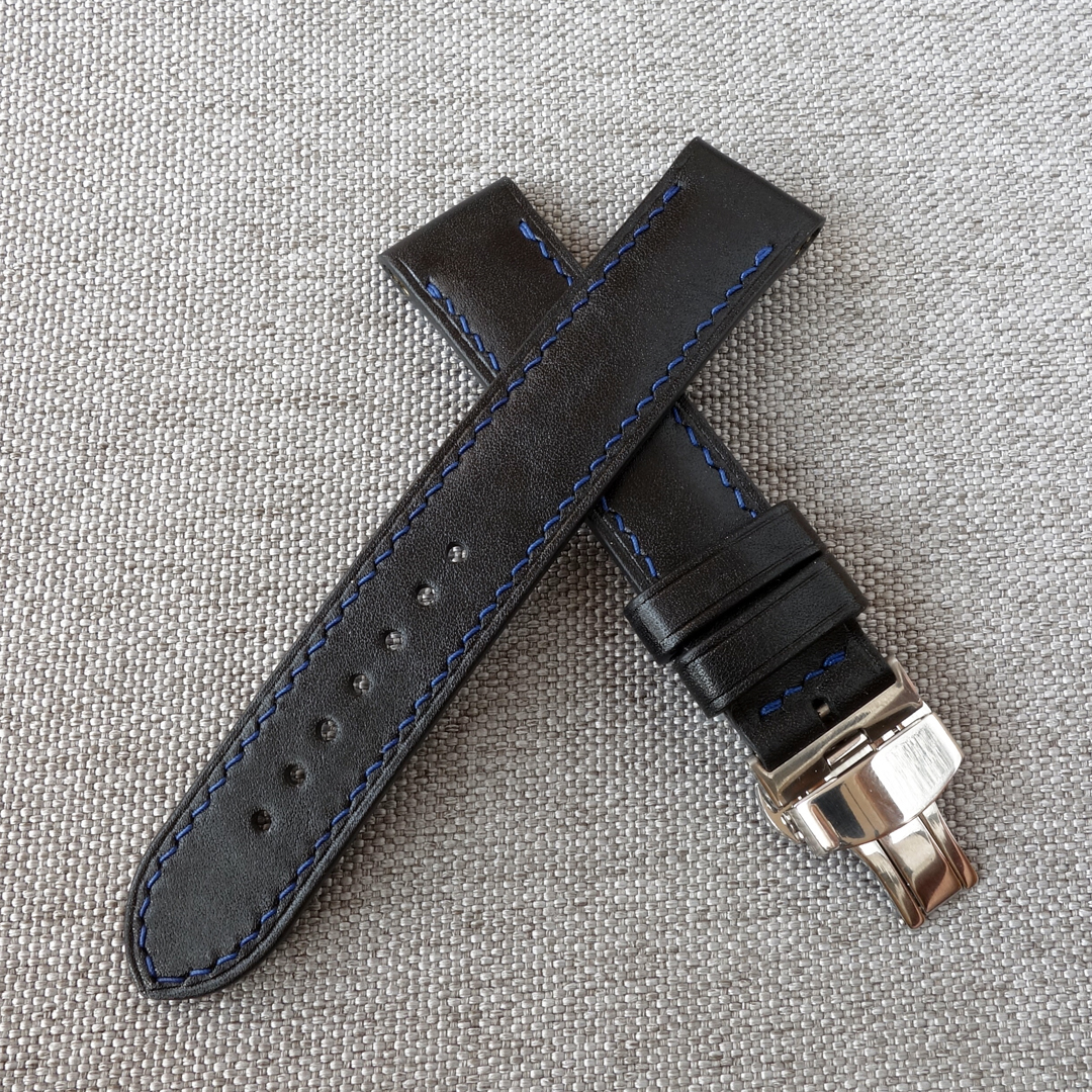 Black leather strap for Ball Engineer Hydrocarbon - Leoni straps