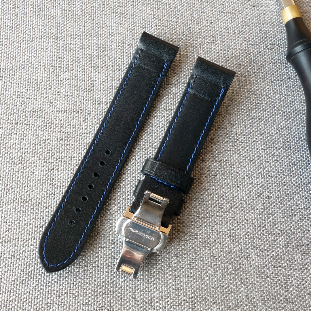 Black leather strap for Ball Engineer Hydrocarbon - Leoni straps