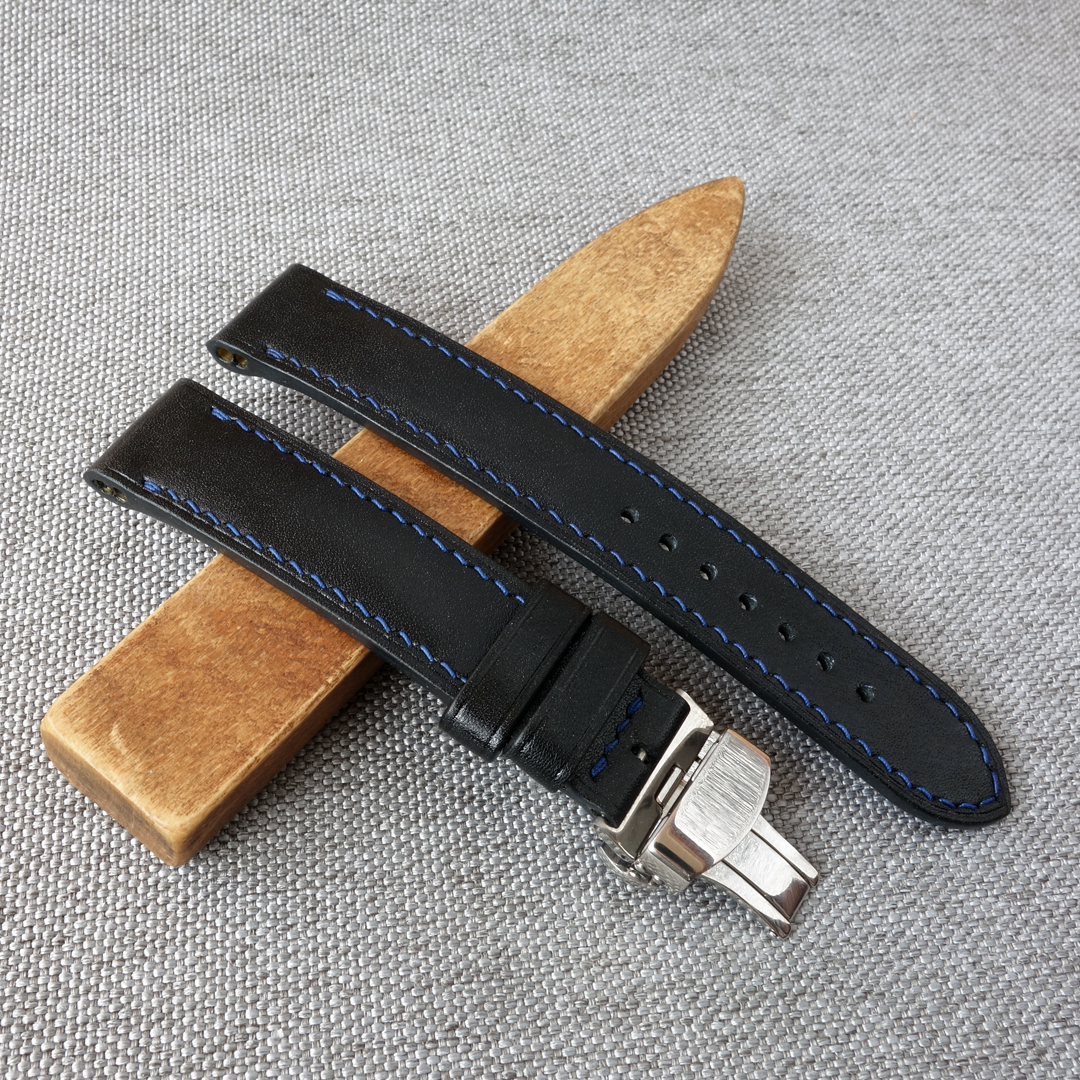 Black leather strap for Ball Engineer Hydrocarbon - Leoni straps