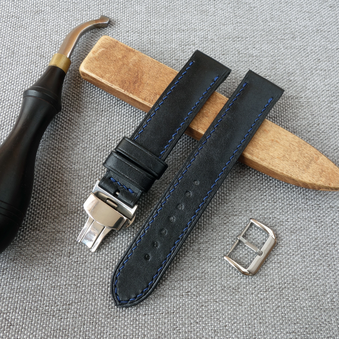 Black leather strap for Ball Engineer Hydrocarbon - Leoni straps